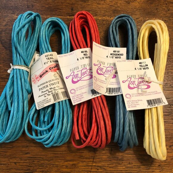 Am Twist | Other | Twisted Paper Twist Ribbon Lot Of 5 Assorted Colors ...